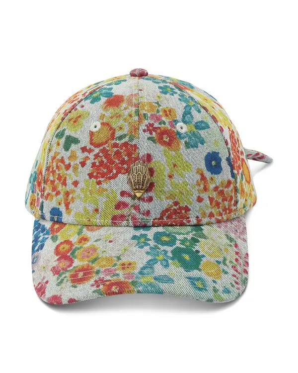 Kurt Geiger Floral Denim Baseball Cap