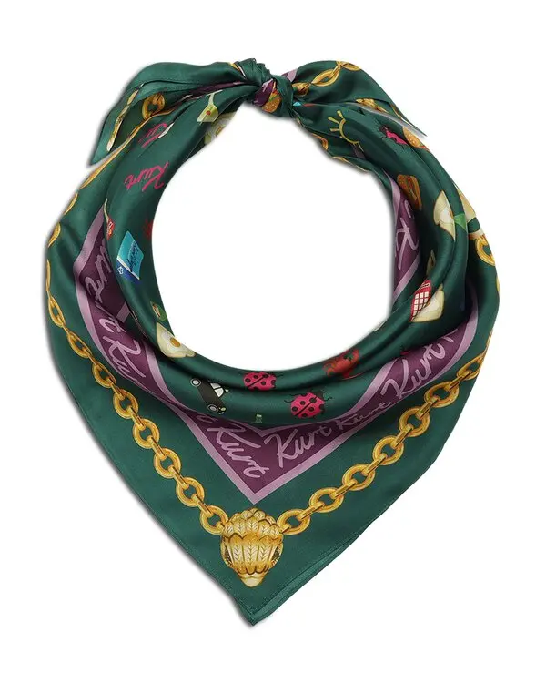 Kurt Geiger Icons Silk Square Scarf