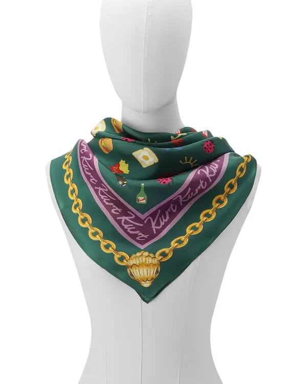 Kurt Geiger Icons Silk Square Scarf