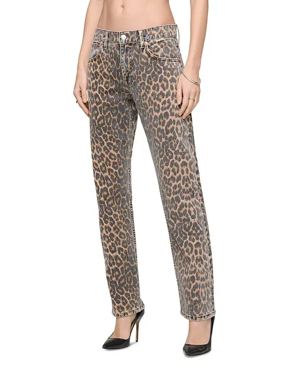 RE/DONE Mid Rise Blondie Crop Jeans - Leopardo