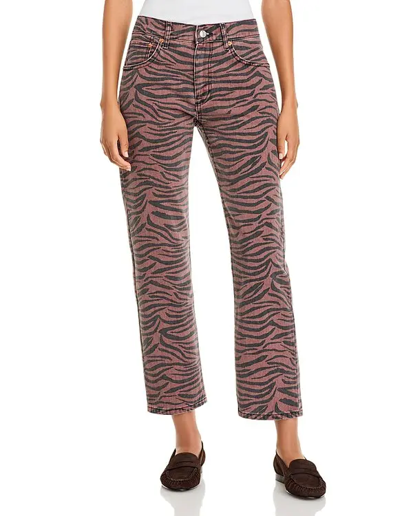 RE/DONE Mid Rise Blondie Crop Jeans - Tiger