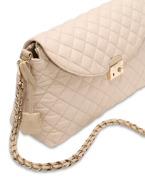Mz Wallace Crosby Lock Medium Quilted Nylon Shoulder Bag