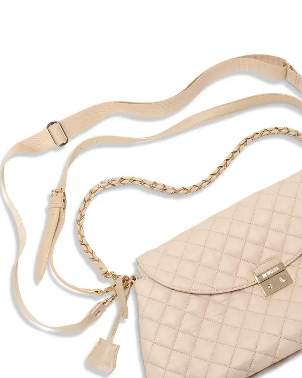 Mz Wallace Crosby Lock Medium Quilted Nylon Shoulder Bag