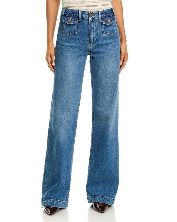 Paige Leenah High Rise Wide Leg Jeans - Coventry