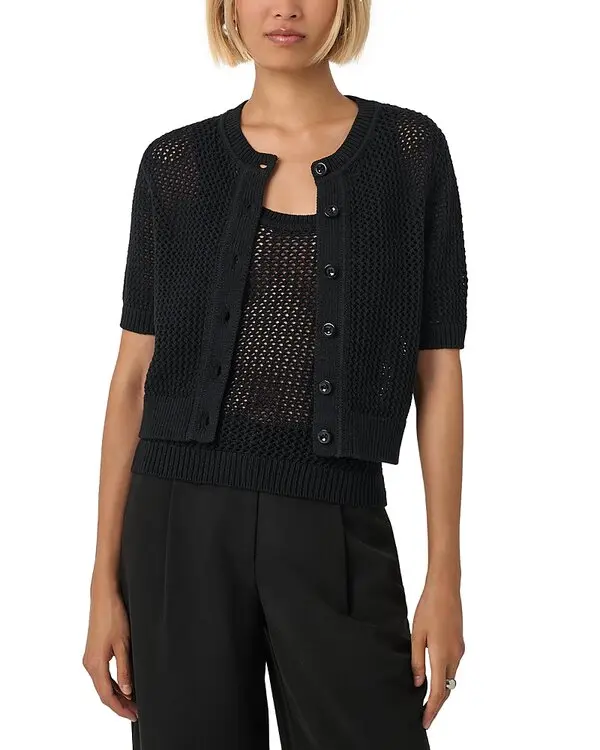 TOCCIN Cassie Cropped Cardigan - Jet
