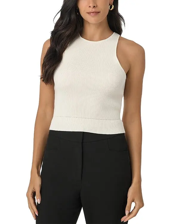 TOCCIN Avery Racer Tank Top - Ivory