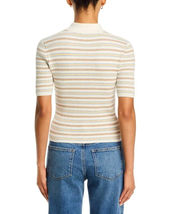 Paige Summit Ribbed Polo Top