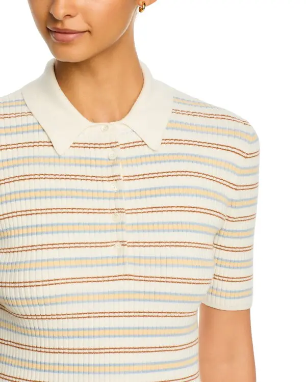 Paige Summit Ribbed Polo Top