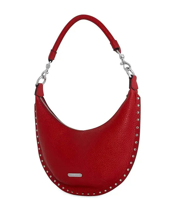 Rebecca Minkoff Darren Crescent Leather Crossbody With Studs - Siren