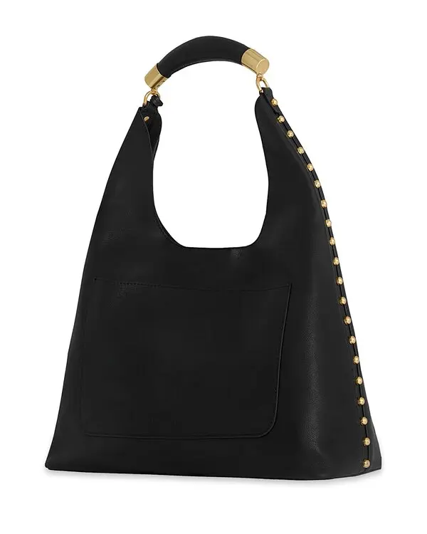 Rebecca Minkoff Nolita Leather Hobo Bag With Stud Embellishments - Black
