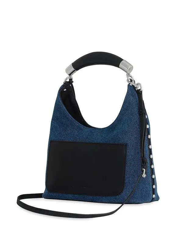 Rebecca Minkoff Nolita Leather Top Handle Bag With Studs - Denim