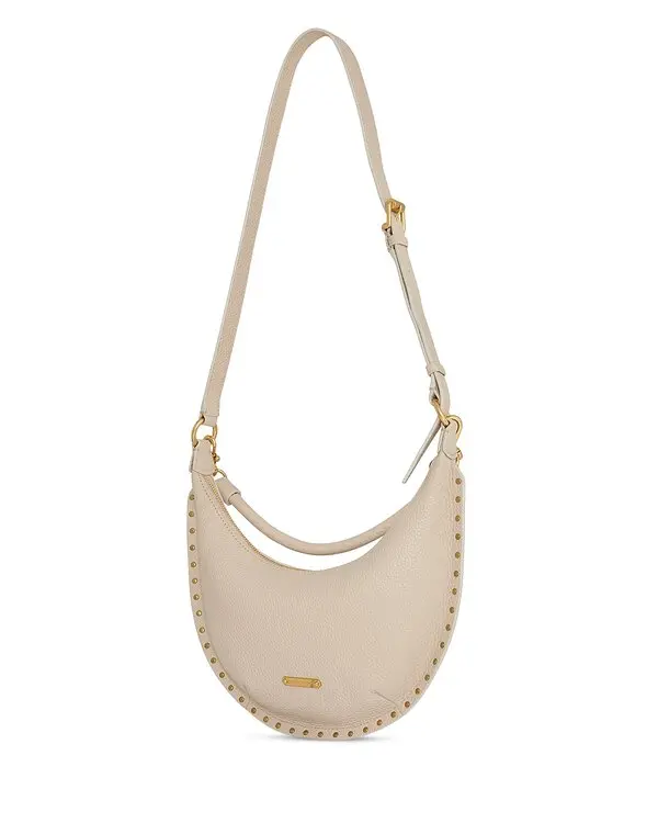 Rebecca Minkoff Darren Small Leather Crescent Crossbody Bag - Stone