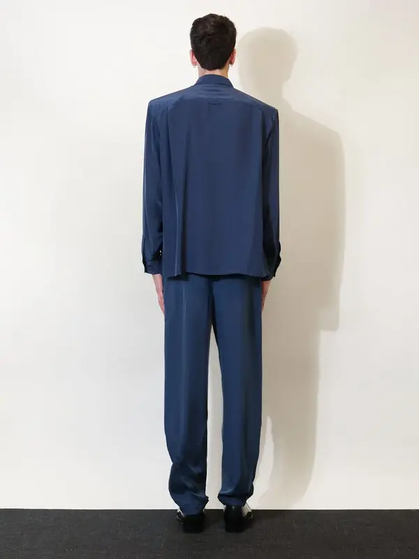Saint Laurent Certified Viscose And Silk Shirt