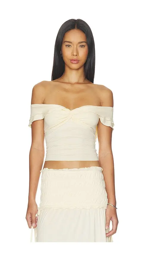 TIGER MIST Off-the-shoulder Top With Ruffle Detail