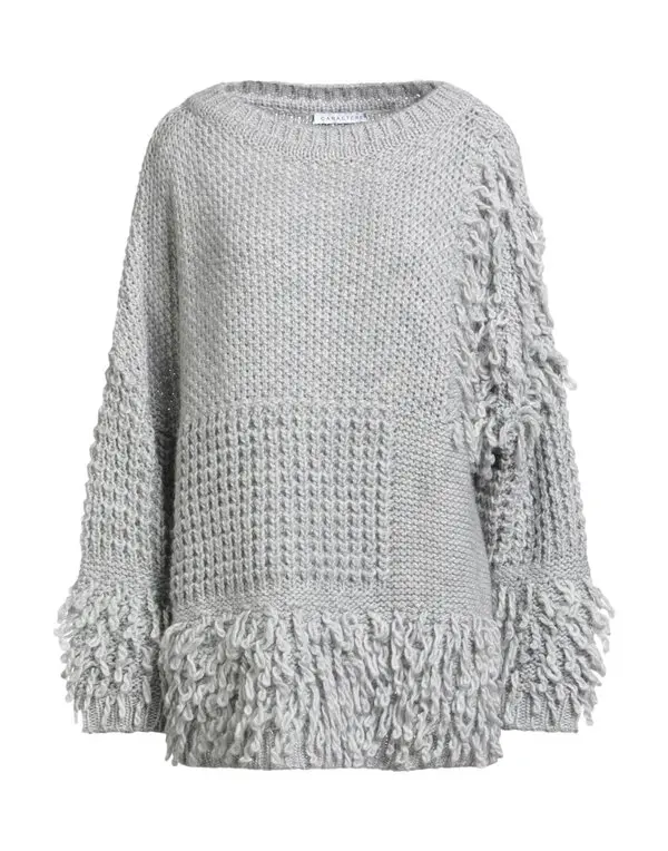 CARACTÈRE Knitted Sweater With Fringe Detail