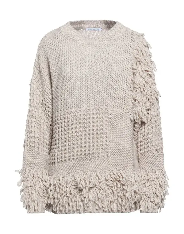 CARACTÈRE Multicolor Knit Sweater With Fringe Detailing