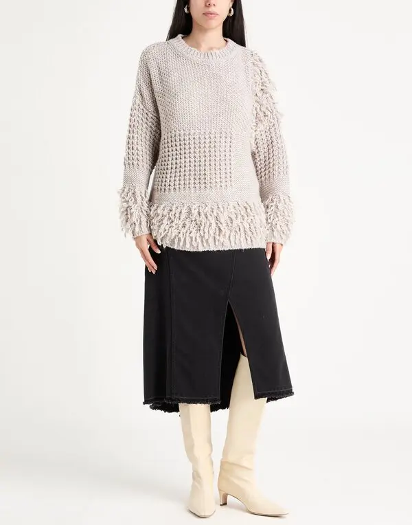 CARACTÈRE Multicolor Knit Sweater With Fringe Detailing