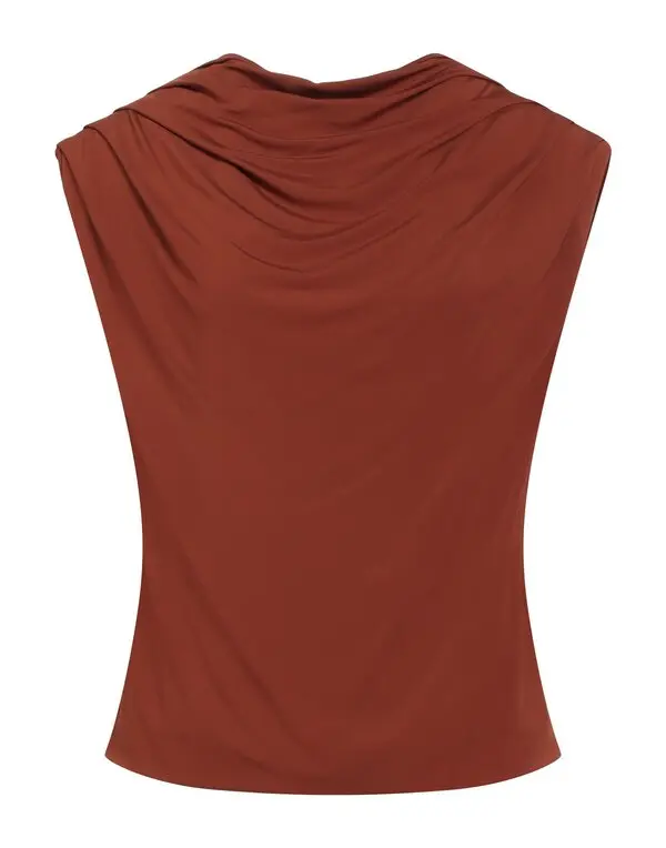Federica Tosi Sleeveless Draped Neckline Top