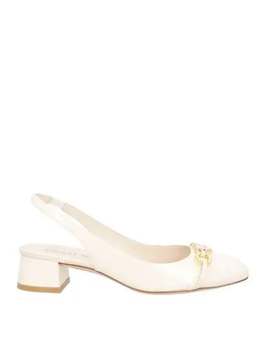 STUART WEITZMAN Patent Leather Slingback Pumps - Cream