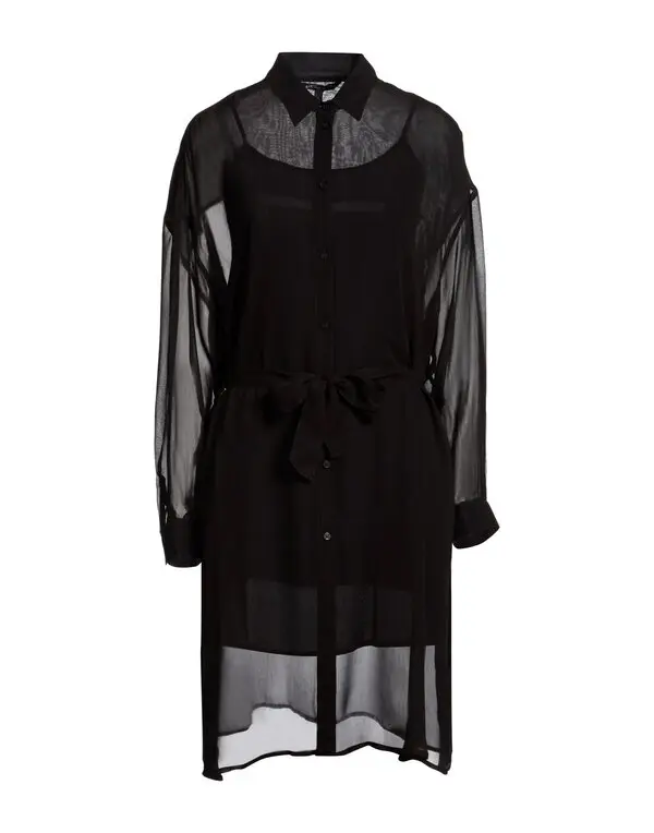 Armani Exchange Midi Shirt Dress - Black