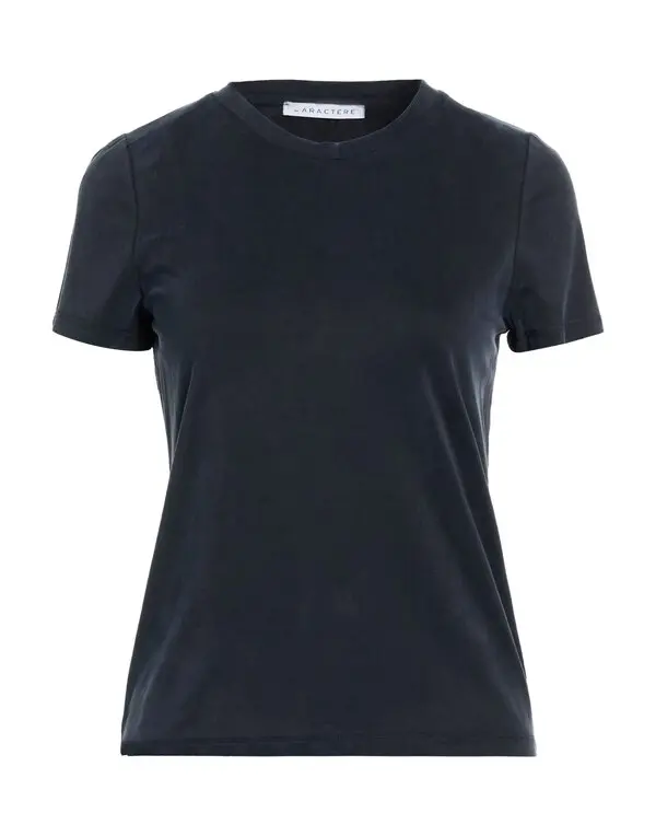 CARACTÈRE Midnight Cupro T-shirt With Elastane - Midnight Blue