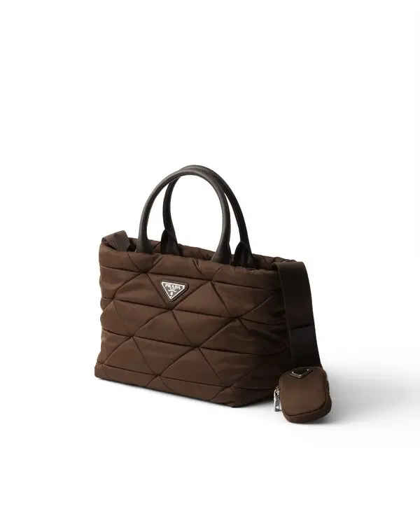 Prada Re-nylon And Leather Tote Bag