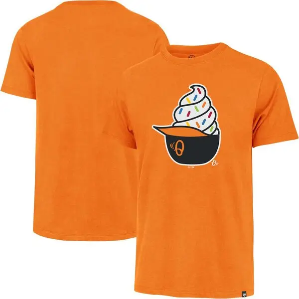 '47 Baltimore Orioles Ice Cream Helmet Franklin T-shirt - Orange