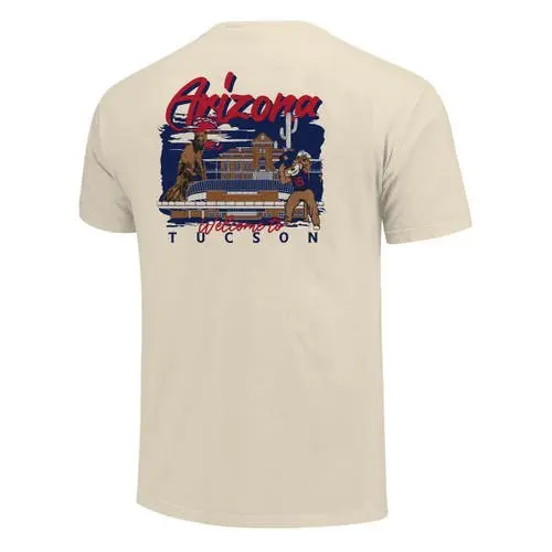 IMAGE ONE Arizona Wildcats Comfort Colors Hand-drawn Campus Stack T-shirt