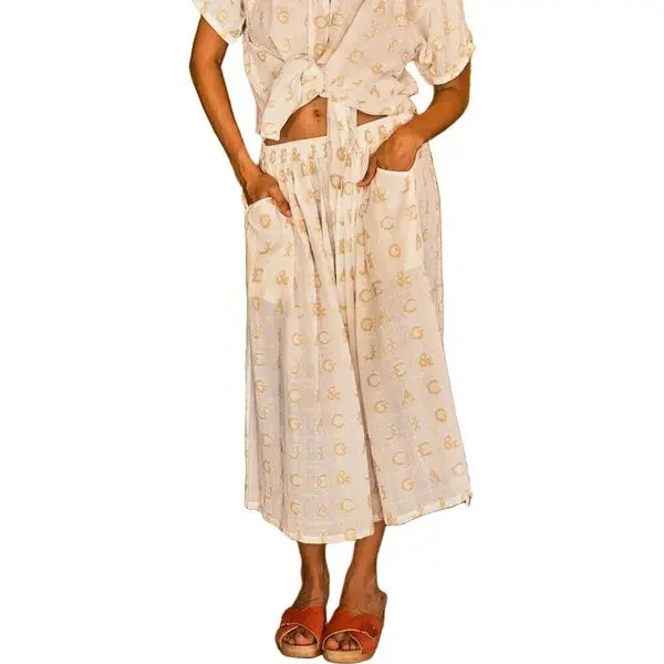 Ace & Jig Pull-on Midi Skirt - Initial