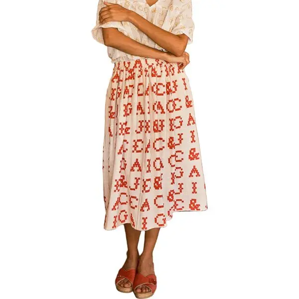 Ace & Jig Riri Below The Knee Pull-on Skirt - Monogram
