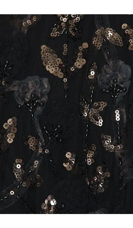 ZHIVAGO Sequin Embellished Puff Sleeve Gown