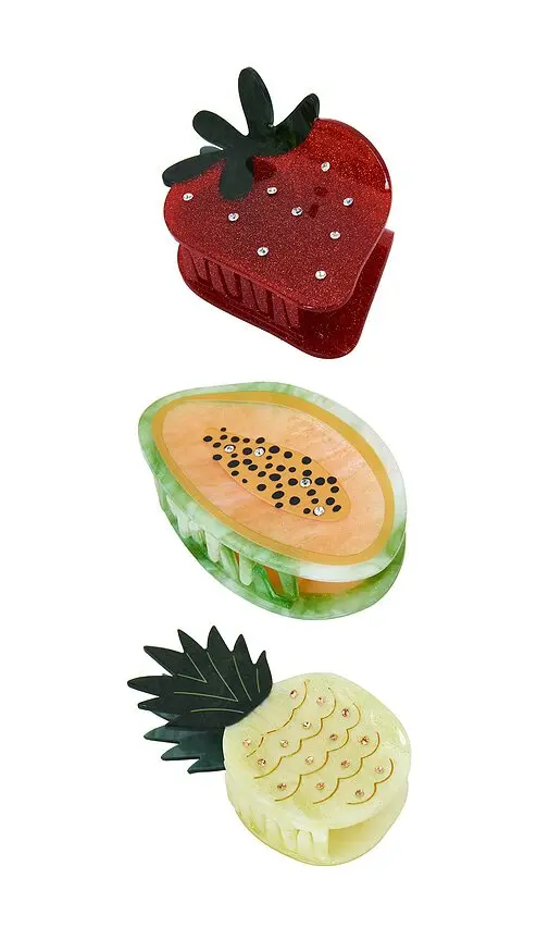 FRASIER STERLING Sugarfruit Claw Clip Set - Red