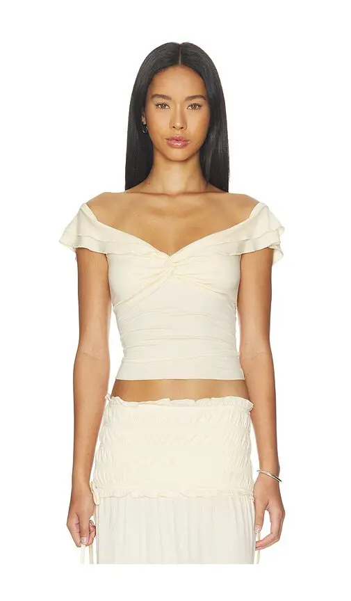 TIGER MIST Denali Off-the-shoulder Top - Beige