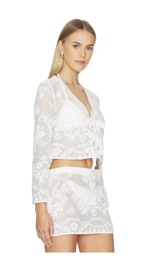 LoveShackFancy Stacellea Top - White