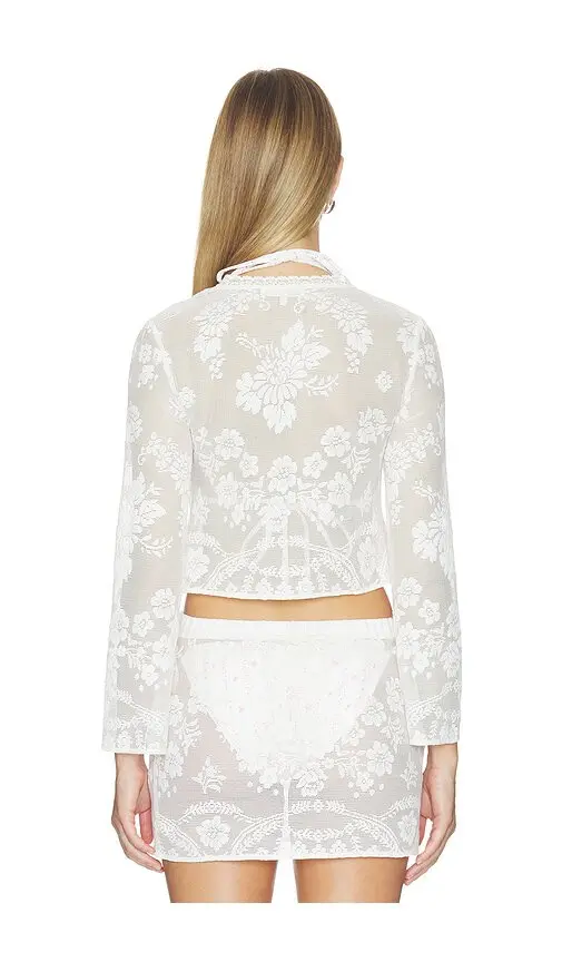 LoveShackFancy Stacellea Top - White