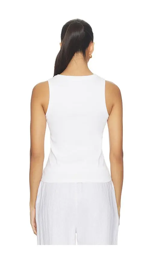 PERFECTWHITETEE Daphne Structured Rib High Neck Tank