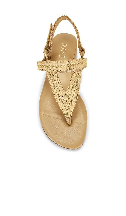 Raye Adelina Woven Raffia Travel Sandal
