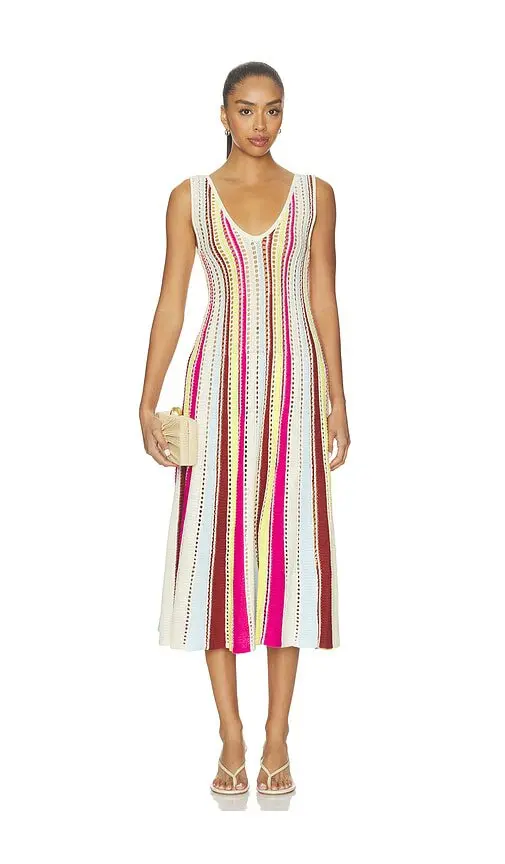 Solid & Striped Velmira Crochet Knit Dress - Pink