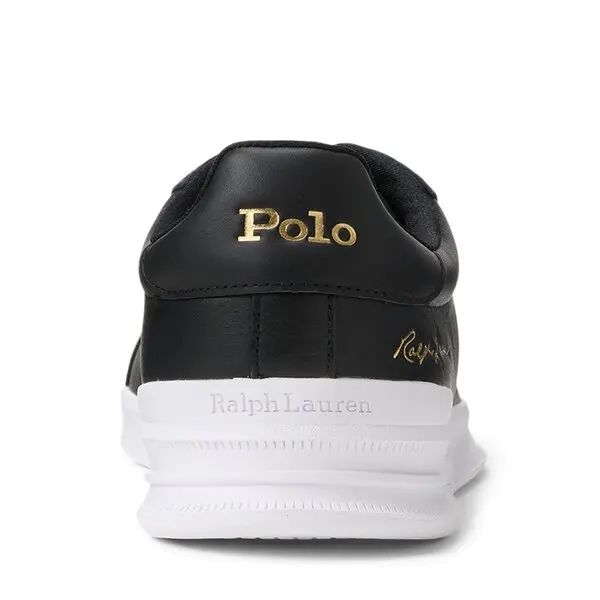 Ralph Lauren Heritage Court Ii Tumbled Leather Sneakers