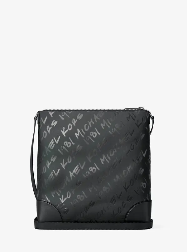 Michael Kors Prescott Small Logo Printed Nylon Crossbody Bag