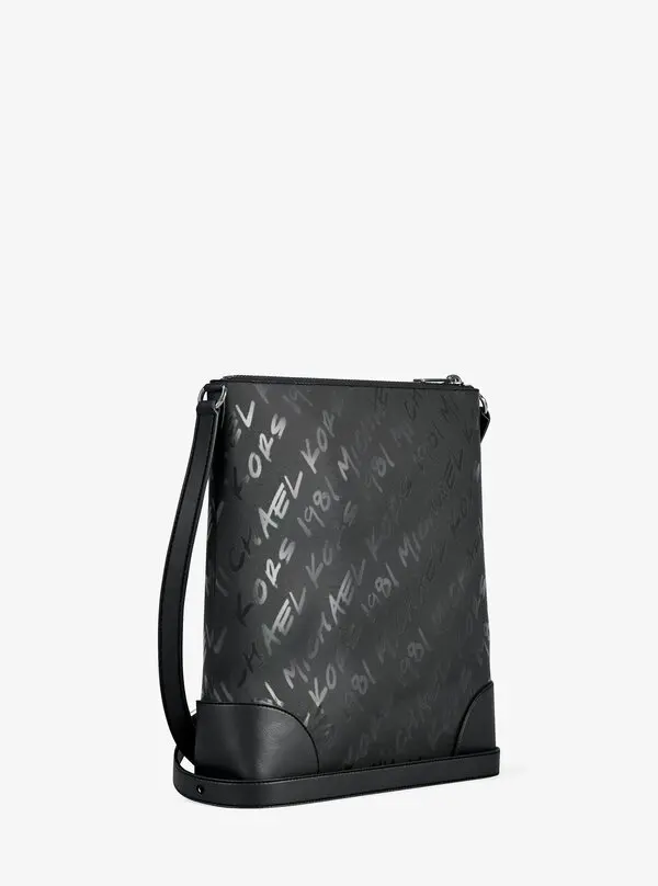 Michael Kors Prescott Small Logo Printed Nylon Crossbody Bag