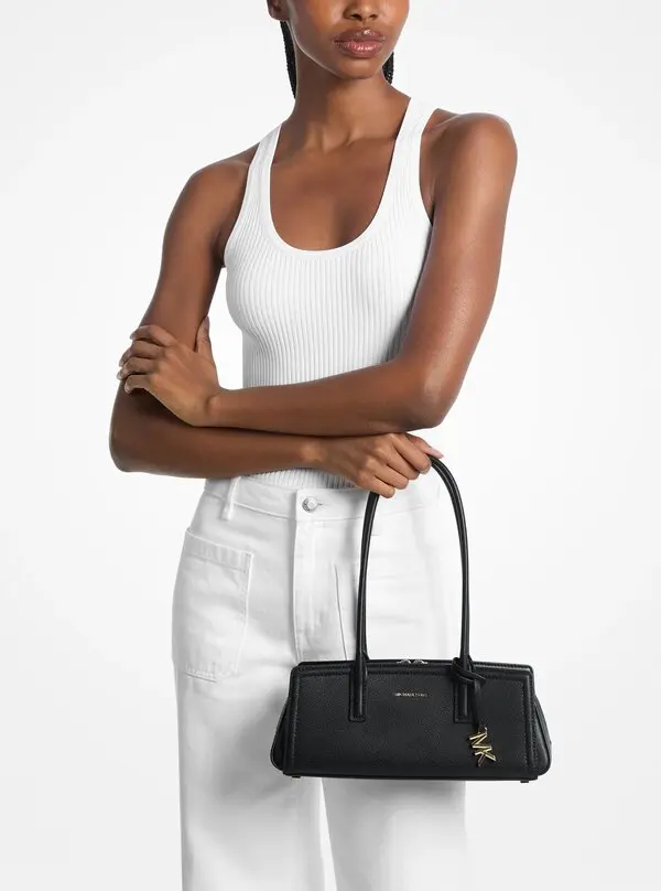 Michael Kors Laila Small Leather Shoulder Bag - Black