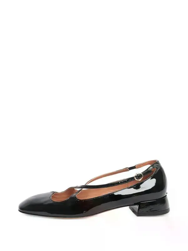 A.BOCCA Patent Leather Crossover Strap Pumps