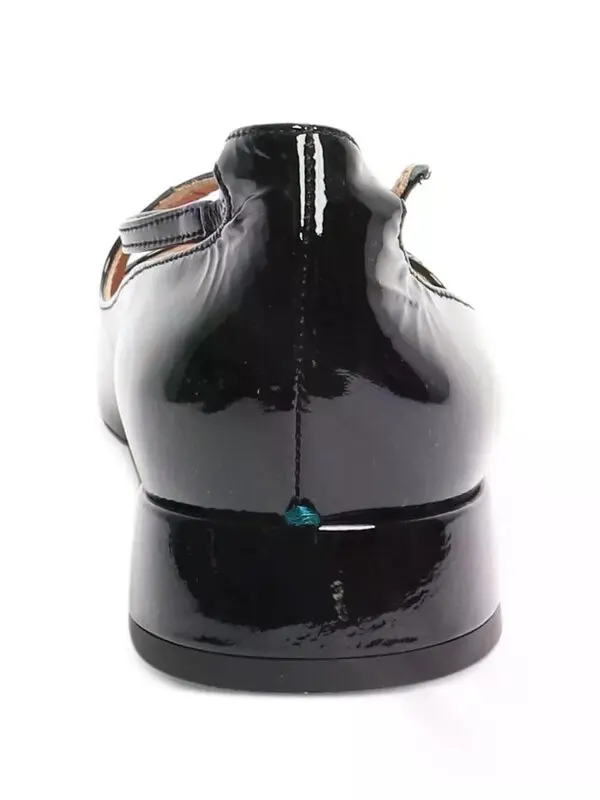A.BOCCA Patent Leather Crossover Strap Pumps
