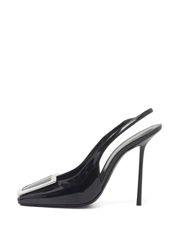 Saint Laurent George Leather Heeled Pumps
