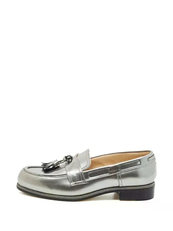 JIMMY CHOO Tassel Leather Loafers