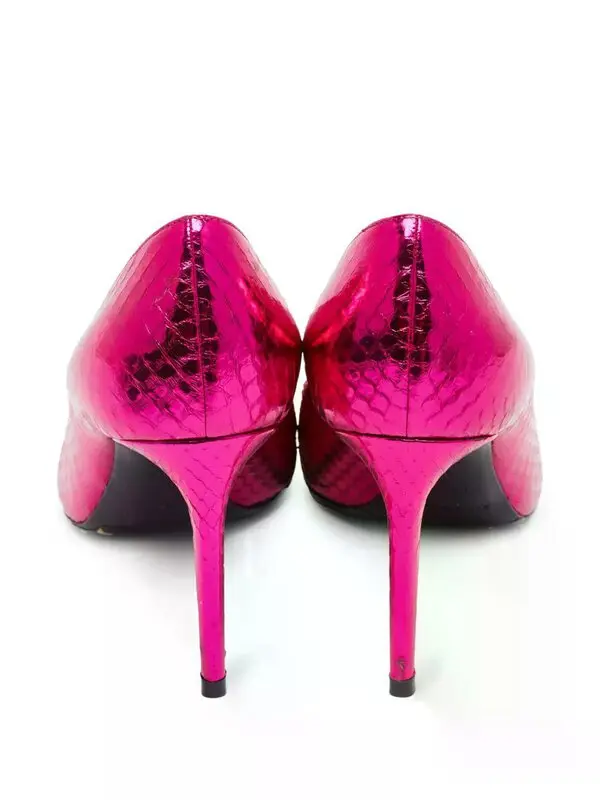 Saint Laurent Python-embossed Stiletto Pumps