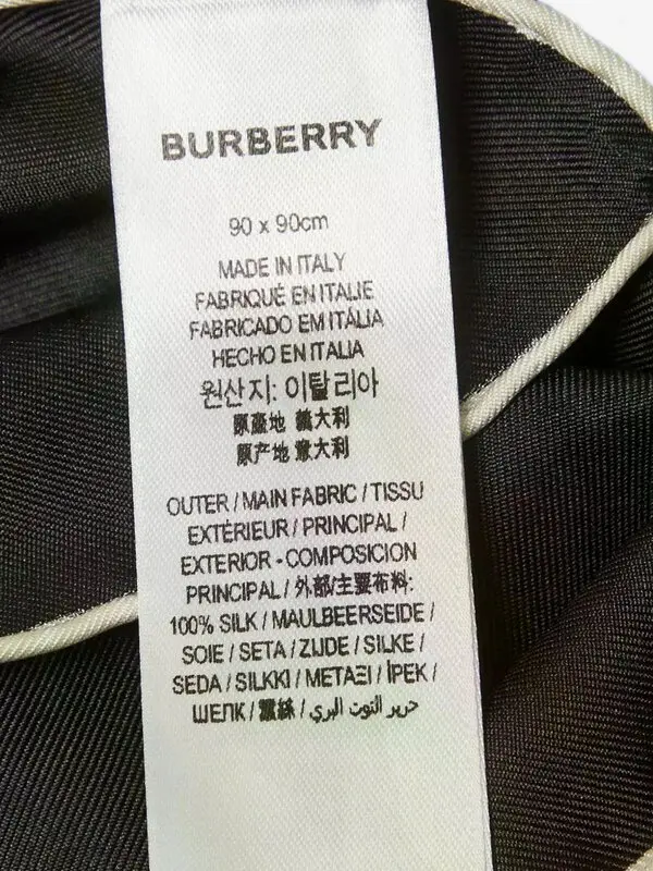 Burberry Logo-print Silk Scarf