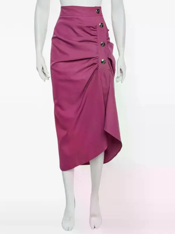 Marni Ruched Asymmetric Midi Skirt