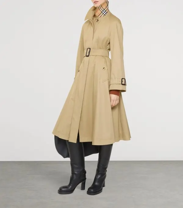 Burberry Gabardine Ellingham Long Car Coat